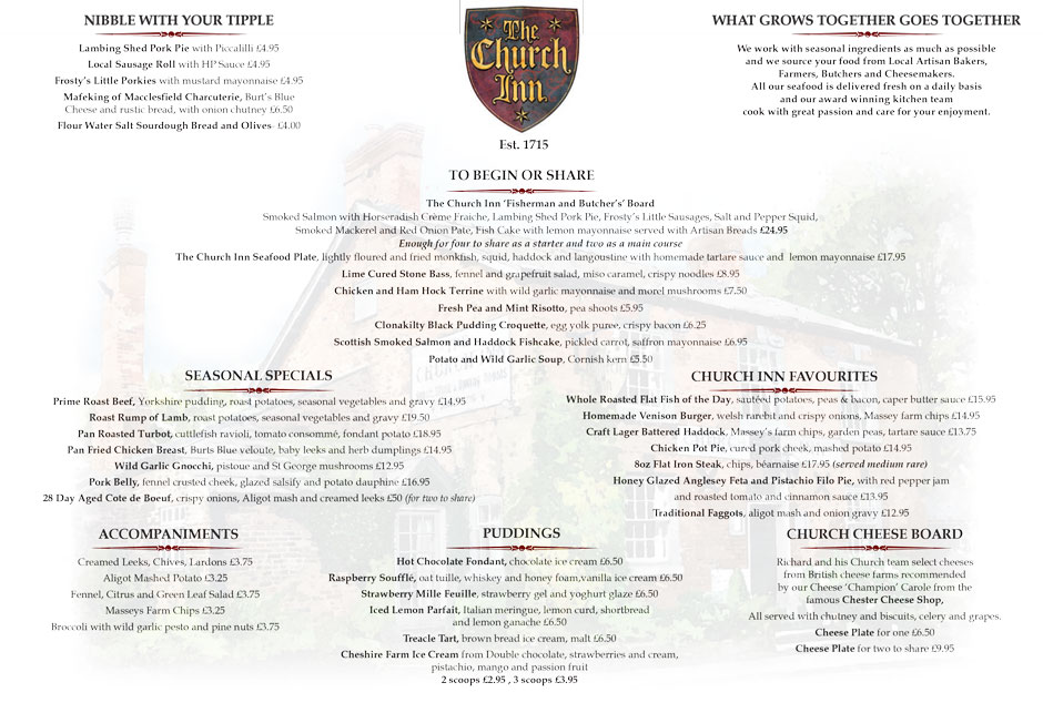 Sunday | The Church Inn of mobberley