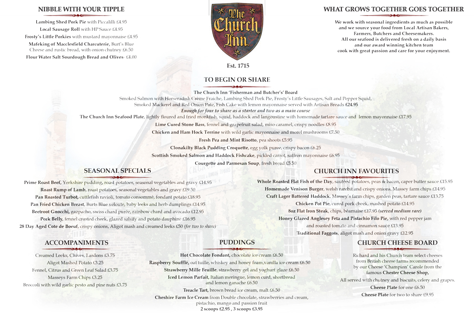 Sunday | The Church Inn of mobberley