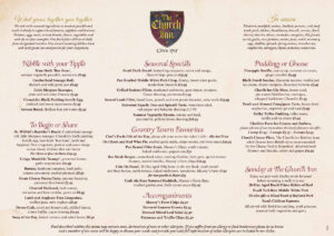 Main Menu | The Church Inn of mobberley