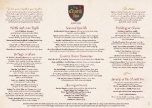 Main Menu | The Church Inn of mobberley